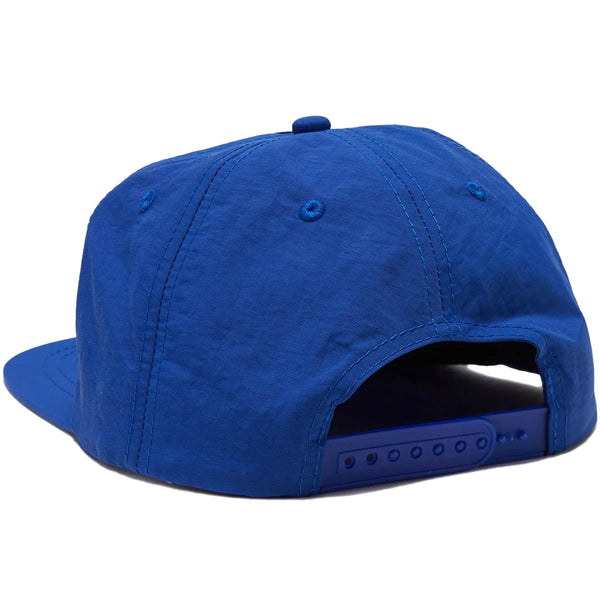 Snot Wheel Co. Booger Logo 5 Panel Nylon Snapback Hat Blue – EVERGREEN ...