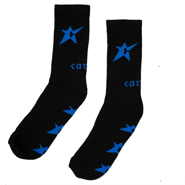Carpet C-Star Socks Black/Blue – EVERGREEN SKATEBOARDS ONLINE